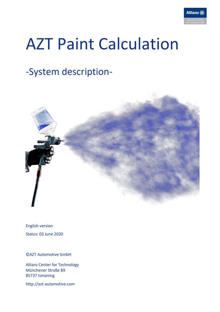 AZT paint calculation system - Products and services - Allianz Zentrum für Technik